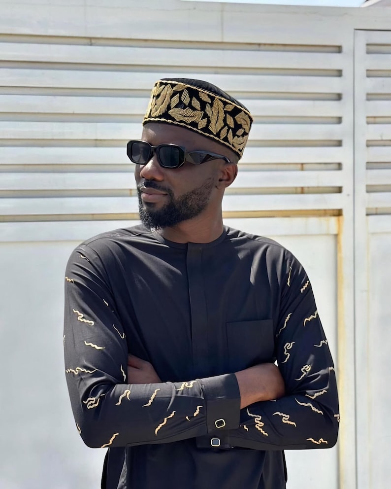 African Chieftaincy Wedding Hat. Igbo Ozo Cap, African Men's Wedding ...