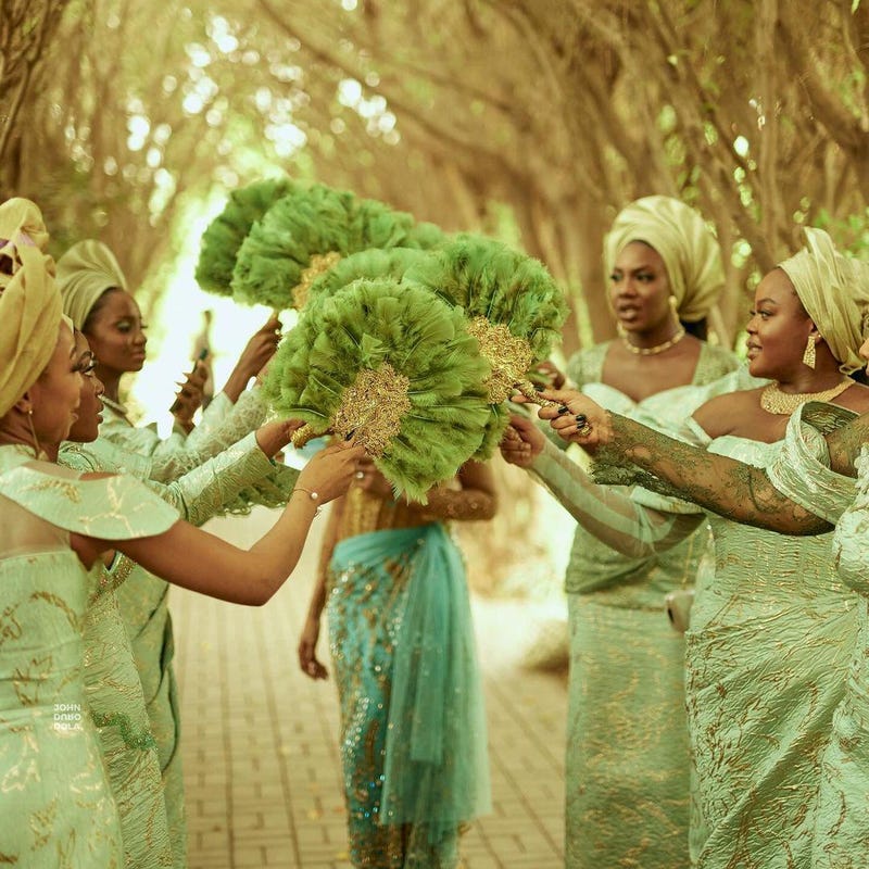 Bride Hand Fan Nigerian - Etsy