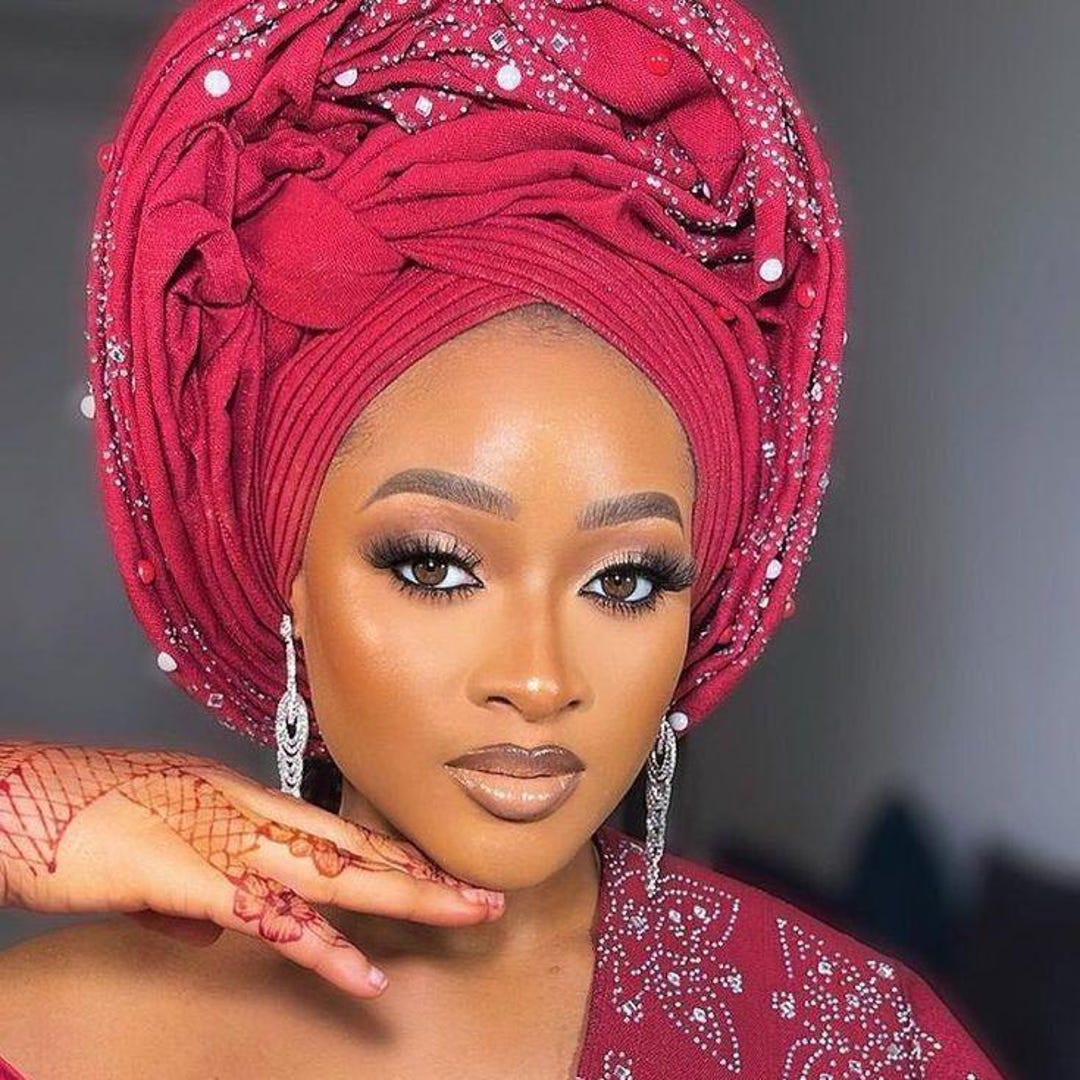 Autogele by Tiwa, African Gele, Pre Styled Head Tie, Auto Gele, Turban ...