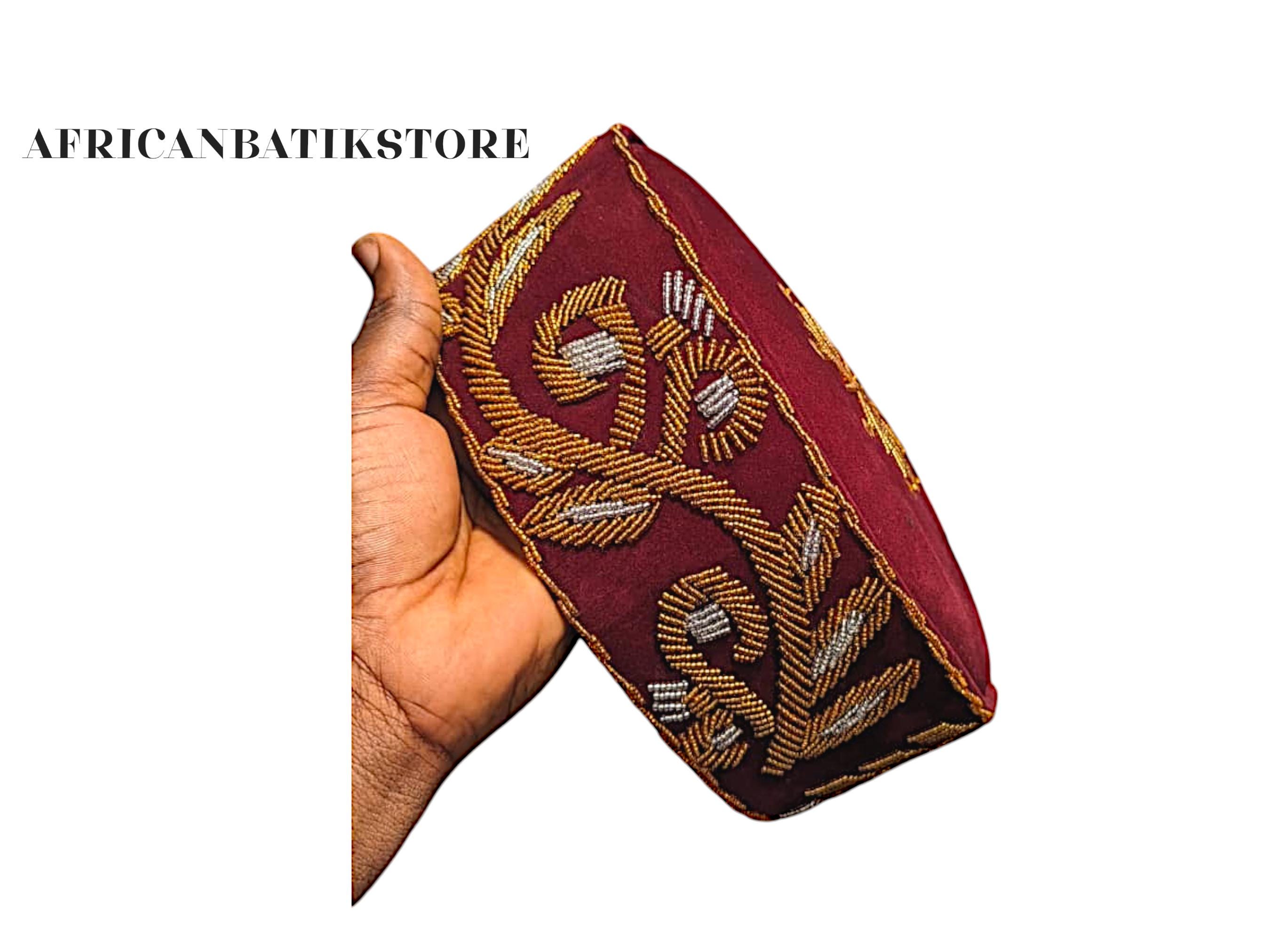 African Velvet Beaded Cap , African Hat,hausa Cap,kufi Hat,kufi Cap ...