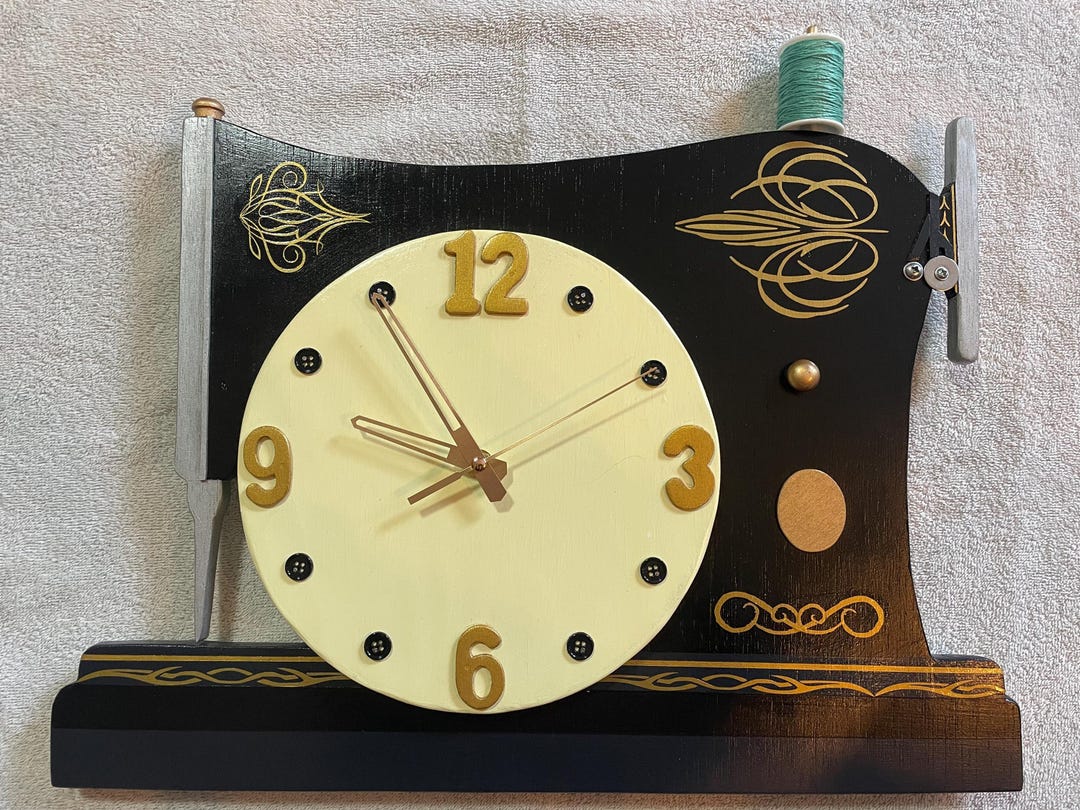 Handcraft Sewing Machine Clock - Etsy Canada