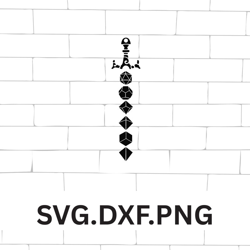 Dice Sword Svg - Etsy