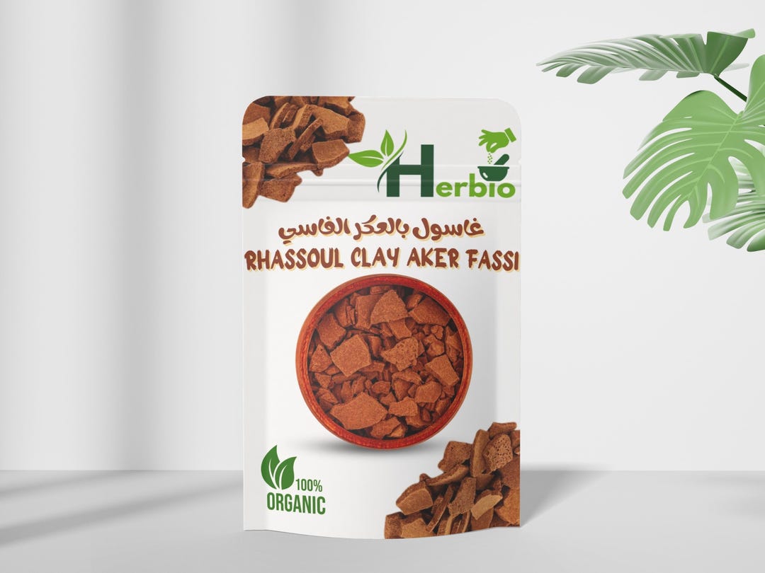 Rhassoul Clay Chunks With Aker Fassi | Moroccan Ghassoul & Poppy Pow ...
