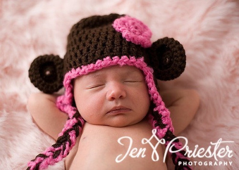 Baby Monkey Hat Crochet Pattern - PDF - Etsy