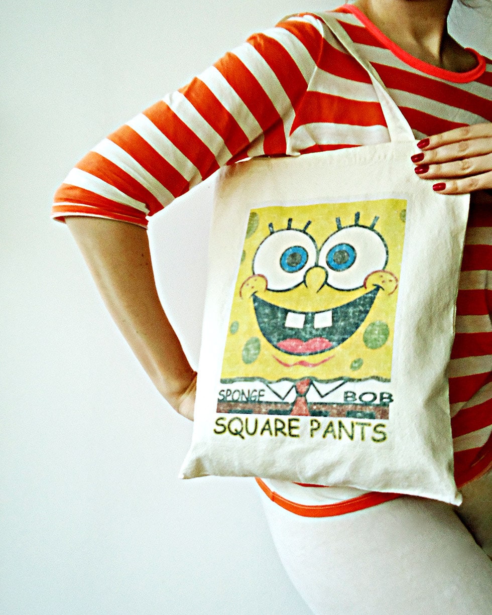 Smiling BOB Vtg Tote Carry All Grocery Shopping Bag in Beige Natural ...