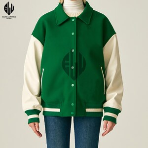 Classic Green Varsity Jacket All-season Varsity Blazer Classic Champion ...