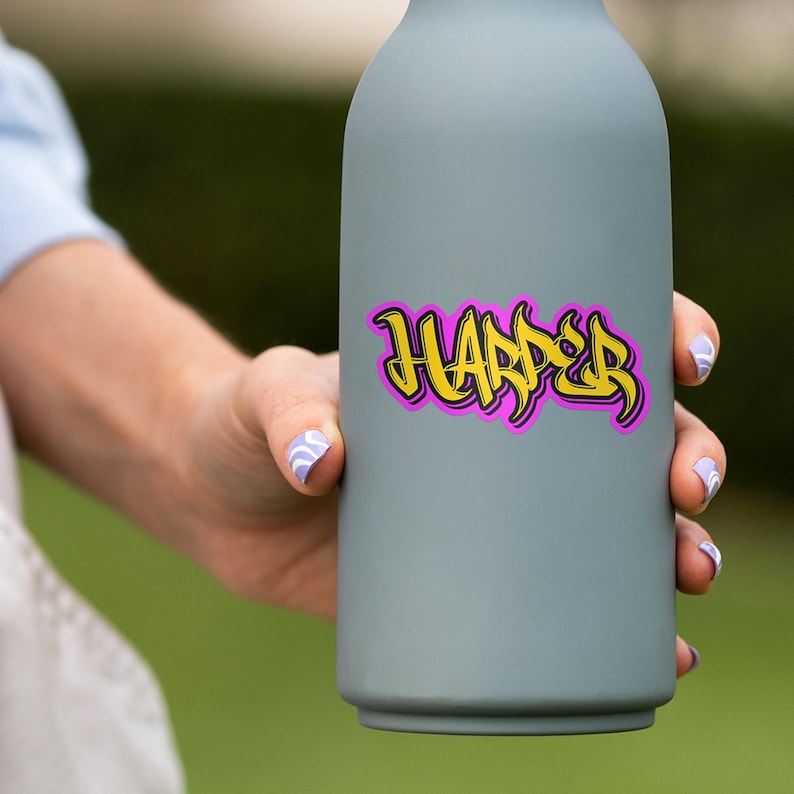 Personalized Graffiti Name Stickers | Waterproof Vinyl Die-cut Decal ...