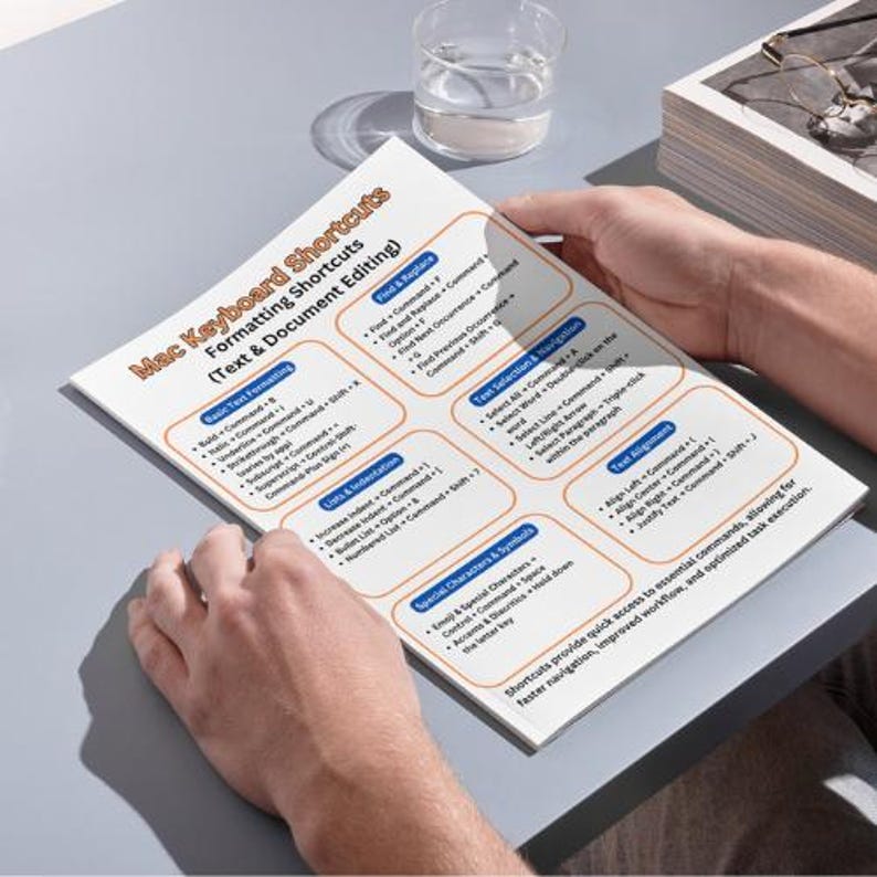 Mac Shortcuts for Formatting, System Control and Navigation - Etsy
