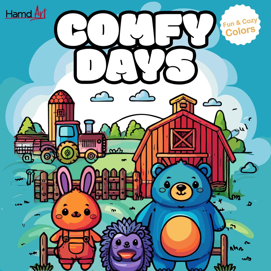 Coloring Pages Bold and Easy Cute Animal Characters Coloring Book ...