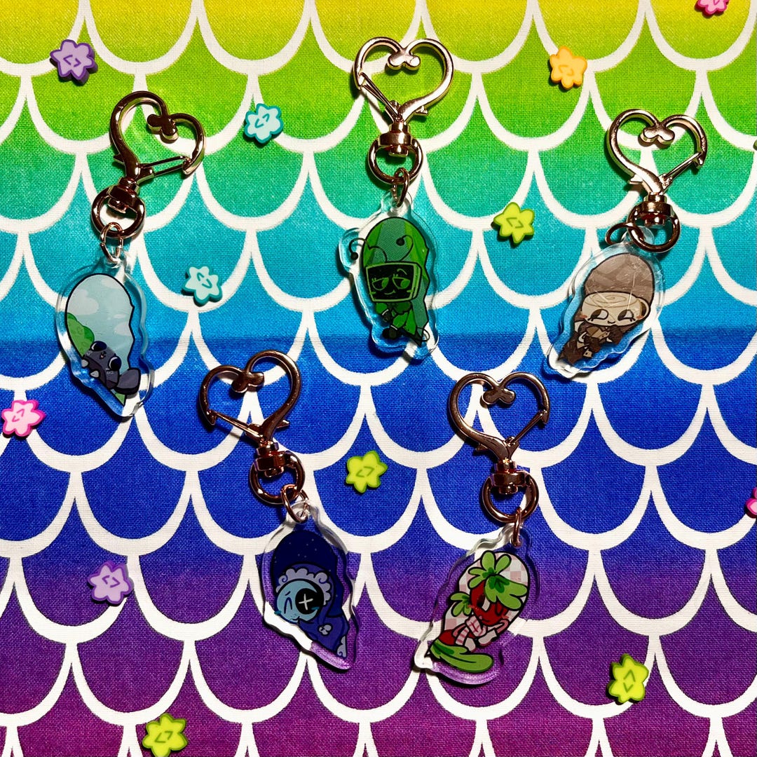 Dandy’s World 1 1/2 Inch Double Sided Acrylic Matching Keychains ...