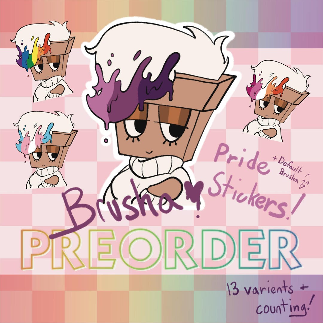 Dandy’s World Brusha 2 1/2 Inch Vinyl Pride Stickers! - Etsy