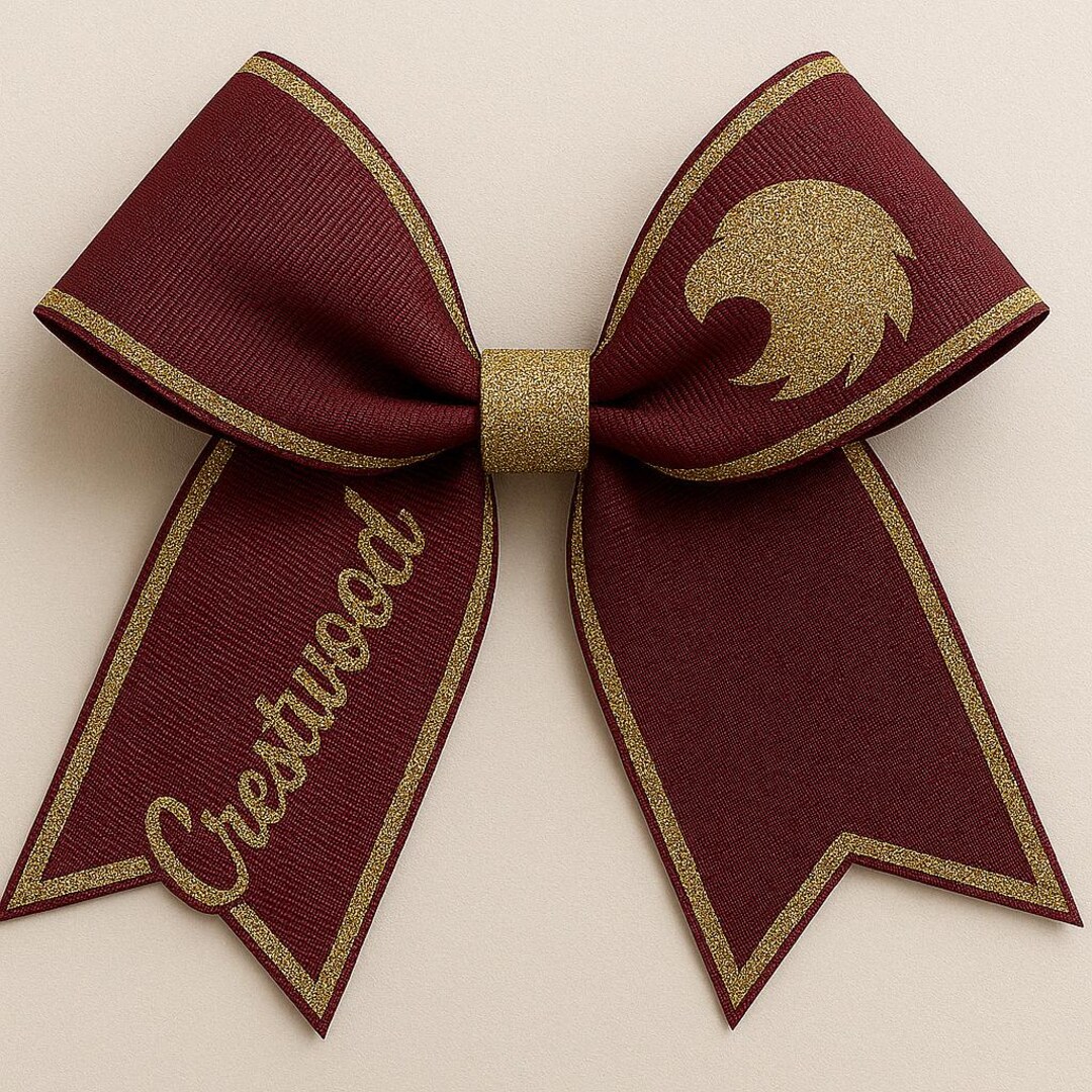 Custom Glitter Cheer Bow – Personalized Team Name & Mascot – School ...