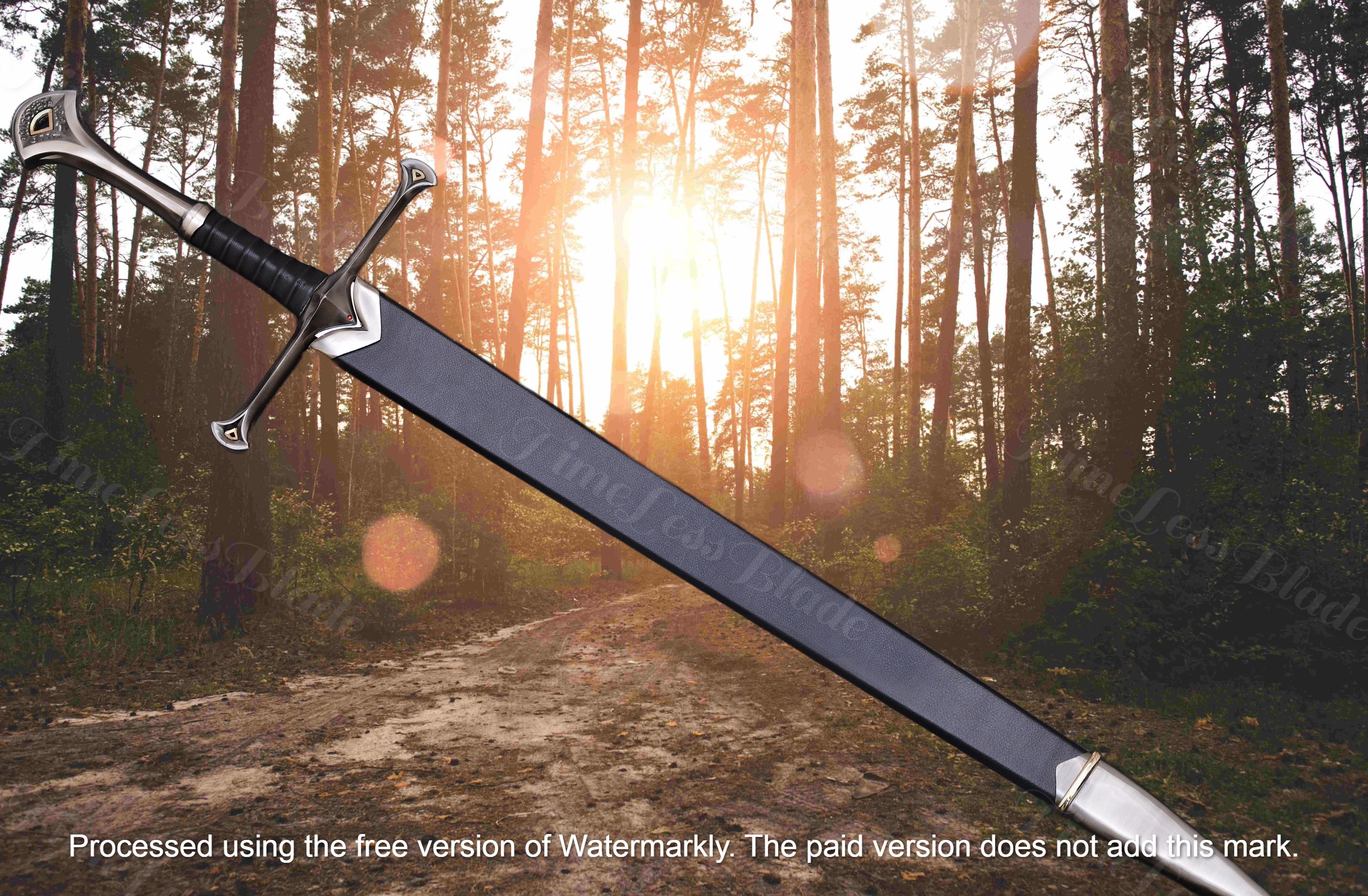 Aragorn's Sword Legendary Anduril - Hand-forged Sword, Costume Sword ...