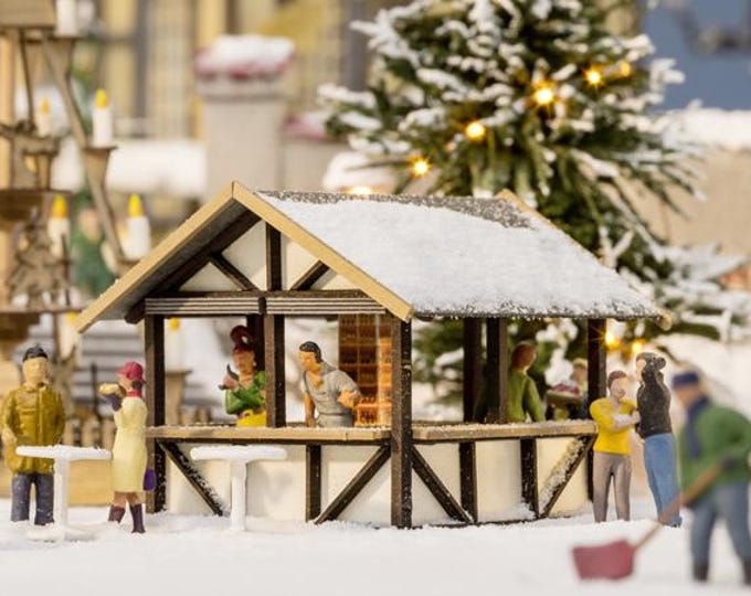 Noch 14683 N Scale Christmas Market Mulled Wine Stand -- Laser-cut Wood ...