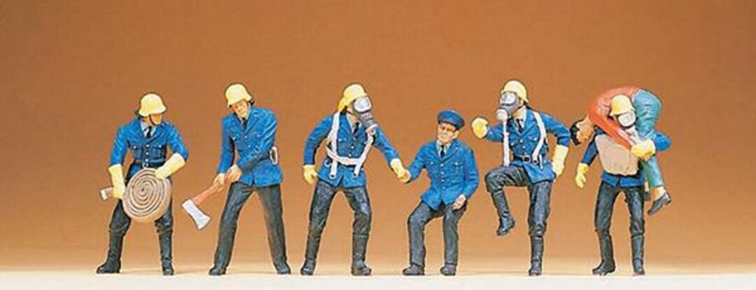 Preiser 14206 HO Scale Firemen -- Set #7 Pkg(6) - Etsy