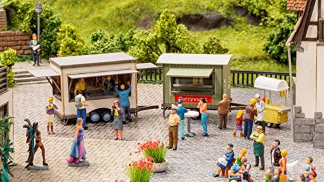 Noch 14396 HO Scale Mobile Snack/concession Stands Kit - 2 Different ...