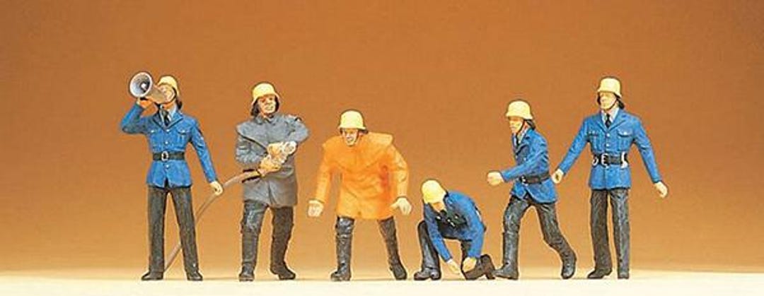 Preiser 14201 HO Scale Firemen -- Set #2 Pkg(6) - Etsy
