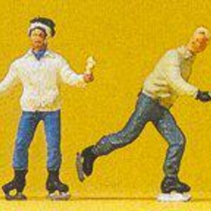 Preiser 10315 HO Scale Sports & Recreation -- Ice Skaters Pkg(6) - Etsy