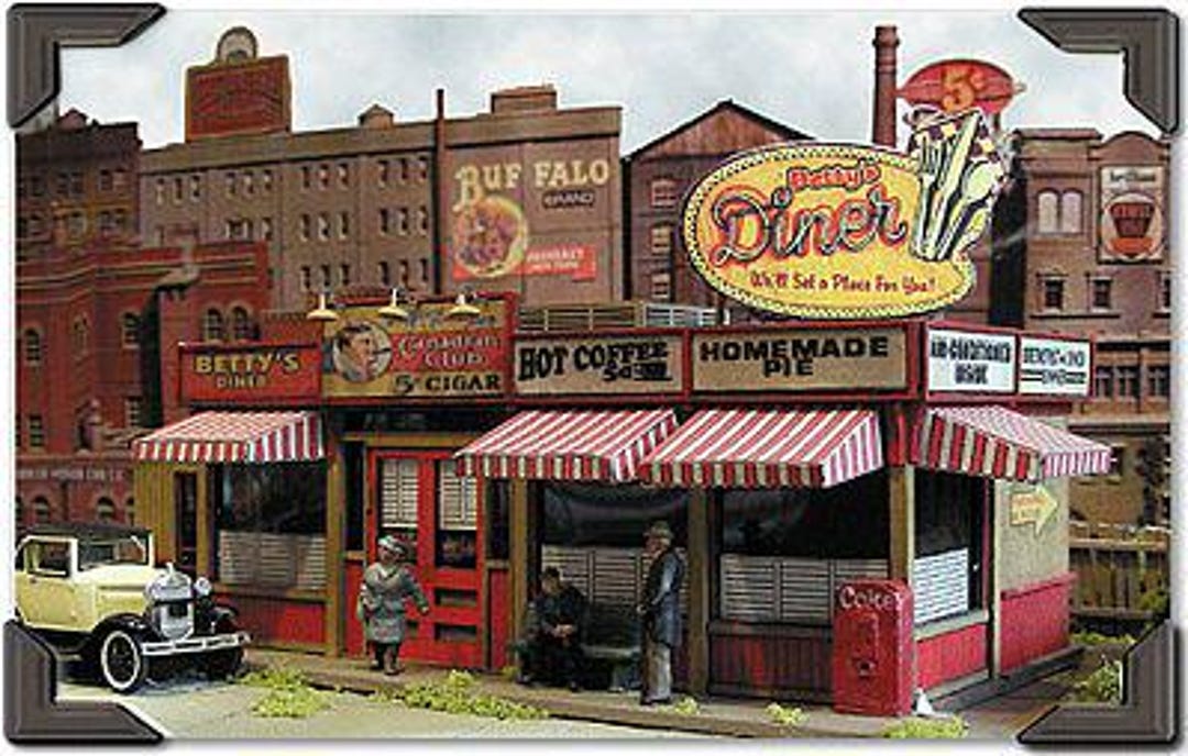Bar Mills 302 HO Scale Sweaty Betty's Diner -- Kit - 7 X 2-1/2" 17.8 X ...