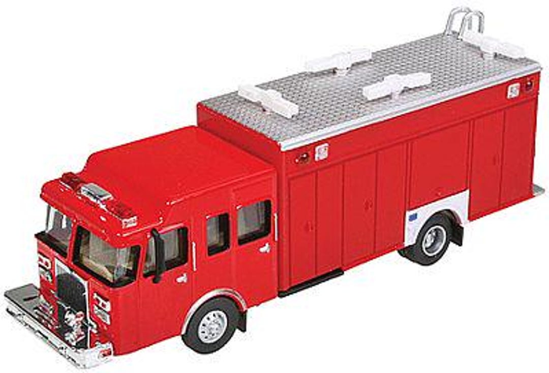 Walthers Scenemaster 949-13802 HO Hazmat Fire Truck Red - Etsy