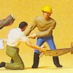 Preiser 10042 HO Scale People Working Lumberjacks Pkg6 - Etsy
