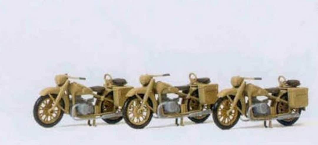 Preiser 16572 HO Scale German Army WWII Motorcycles BMW R12 3 Unpainted Kit - Etsy