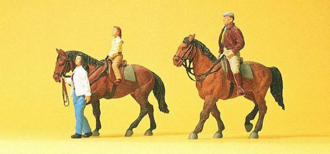 Preiser 10501 HO Scale Sports & Recreation -- Riders W/horses #2 - Etsy