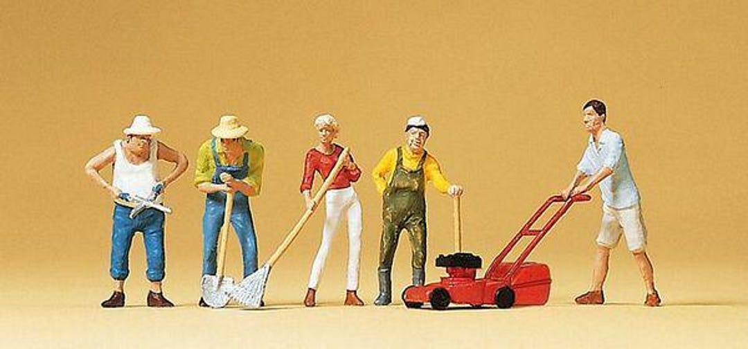 Preiser 10463 HO Scale People Working -- Gardeners - Etsy