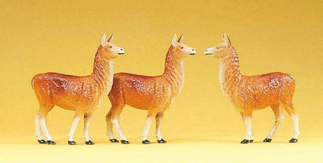 Preiser 20389 HO Scale Animals -- Llamas Pkg(3) - Etsy