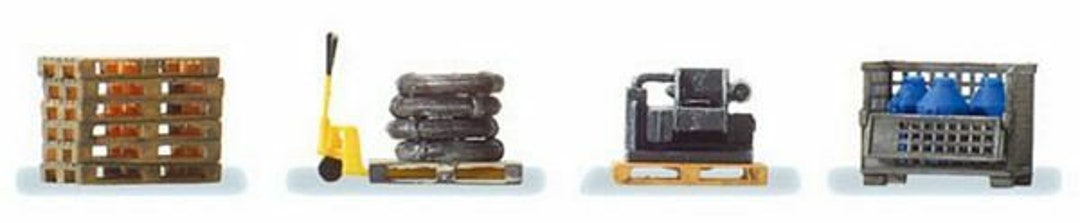 Preiser 17704 HO Scale Assorted Pallets W/loads - Etsy