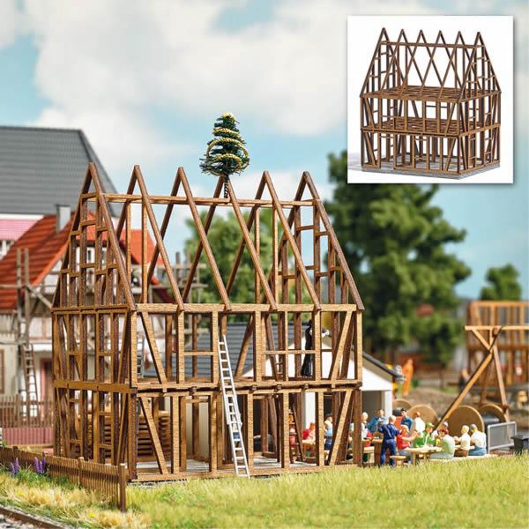 Busch 1370 HO Scale Half-timbered House Frame Under Construction Laser-cut Kit - Etsy