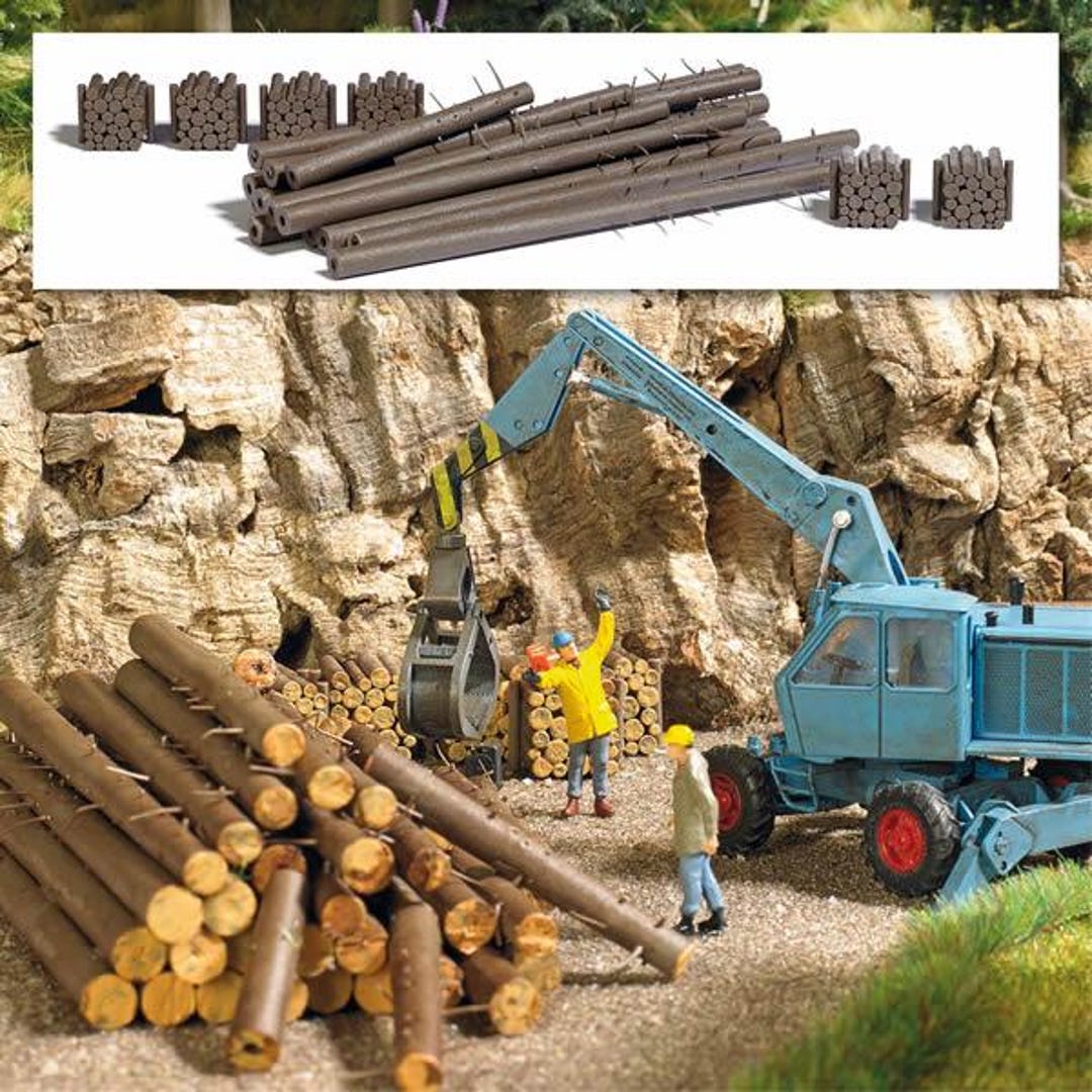 Busch 1379 HO Scale Timber for Wood Yard Logs and Cut Wood - Etsy