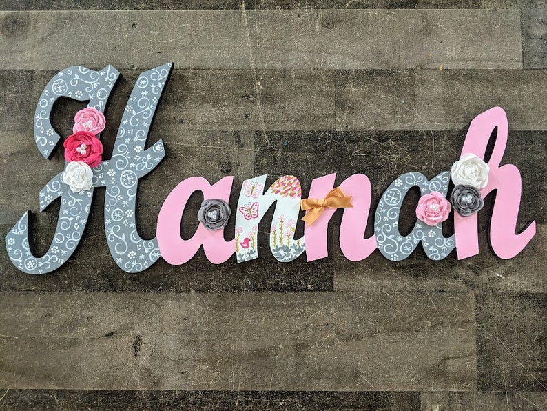 Custom Kids Name Sign Nursery Wall Letters Name Sign Wood - Etsy