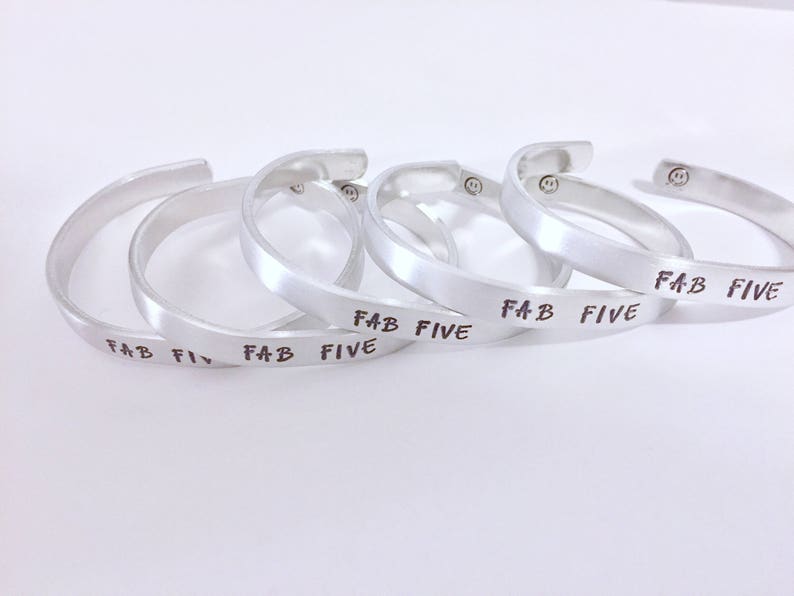 Set of 5 Bracelets Customized Fab Five Fab 5 Club | Etsy