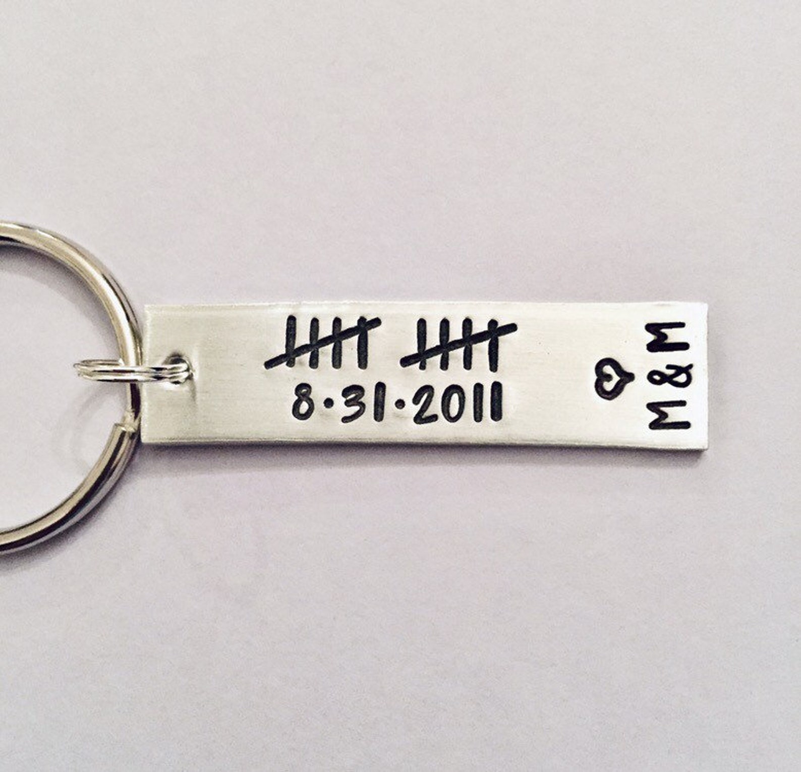 Anniversary Personalized Keychain 10th Anniversary - Etsy