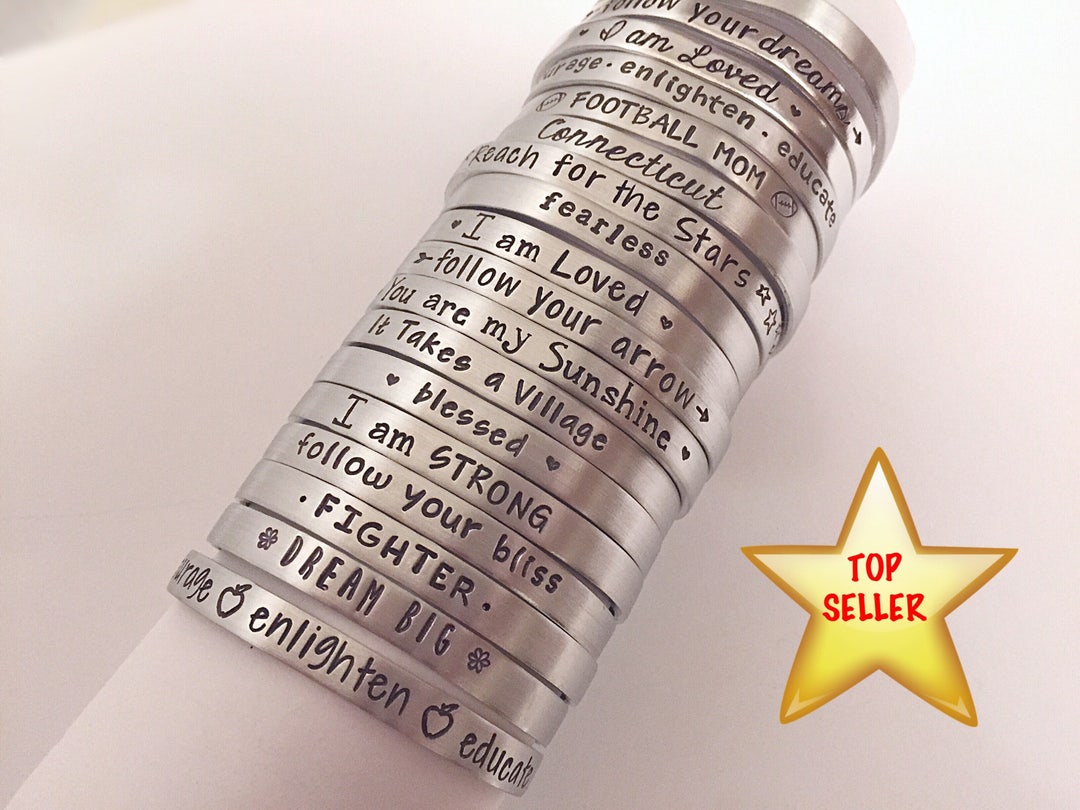 Personalized Silver Cuff, Engraved Bracelet, Personalized Bracelet ...