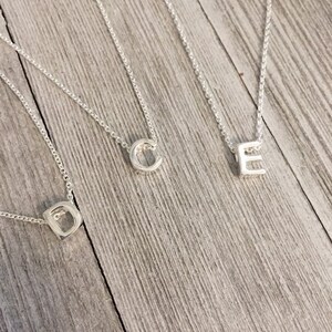 Sterling Silver, Initial Necklace, Initial Jewelry, Letter, Alphabet ...