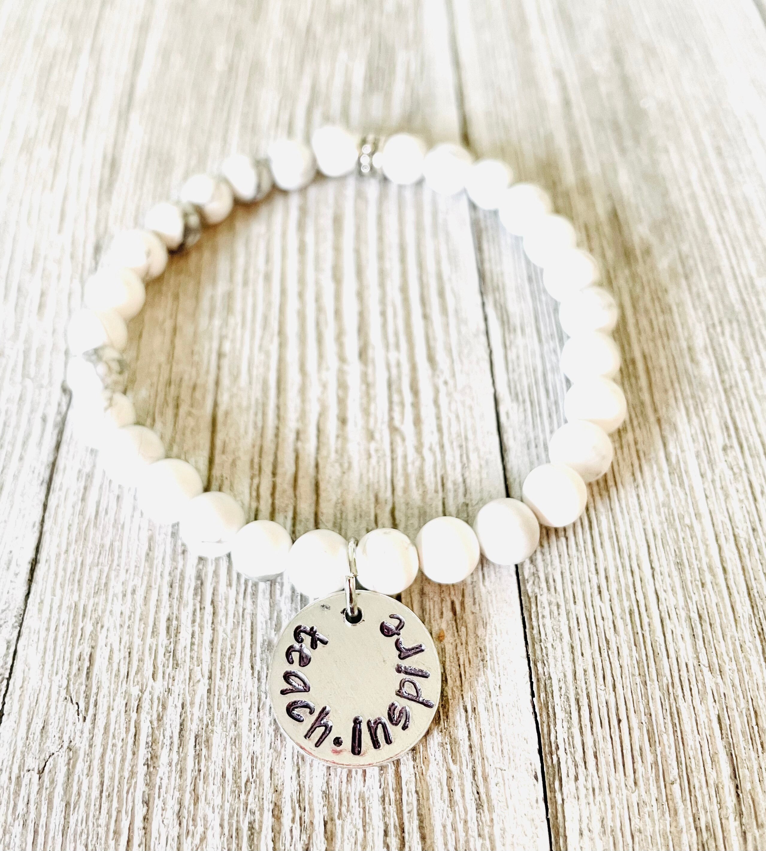 Teacher Bracelet, Gemstone, Beaded, Gift, Aide, School, Class, Graduate ...