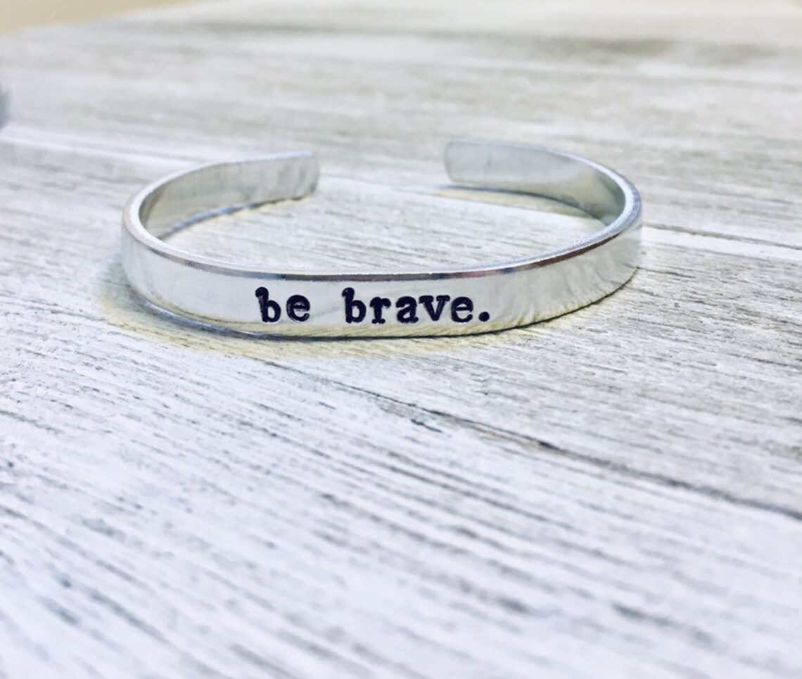 Be Brave Be Strong Customized Bracelet Personalized | Etsy