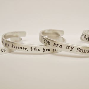 EXTRA LARGE Hand Stamped Personalized Bracelet, XL Women's Bracelet ...