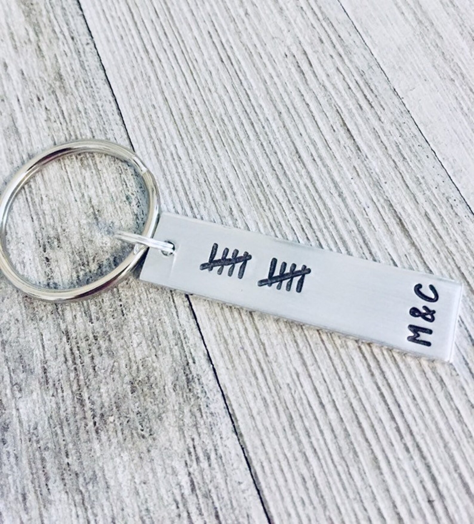Anniversary Personalized Keychain 10th Anniversary | Etsy
