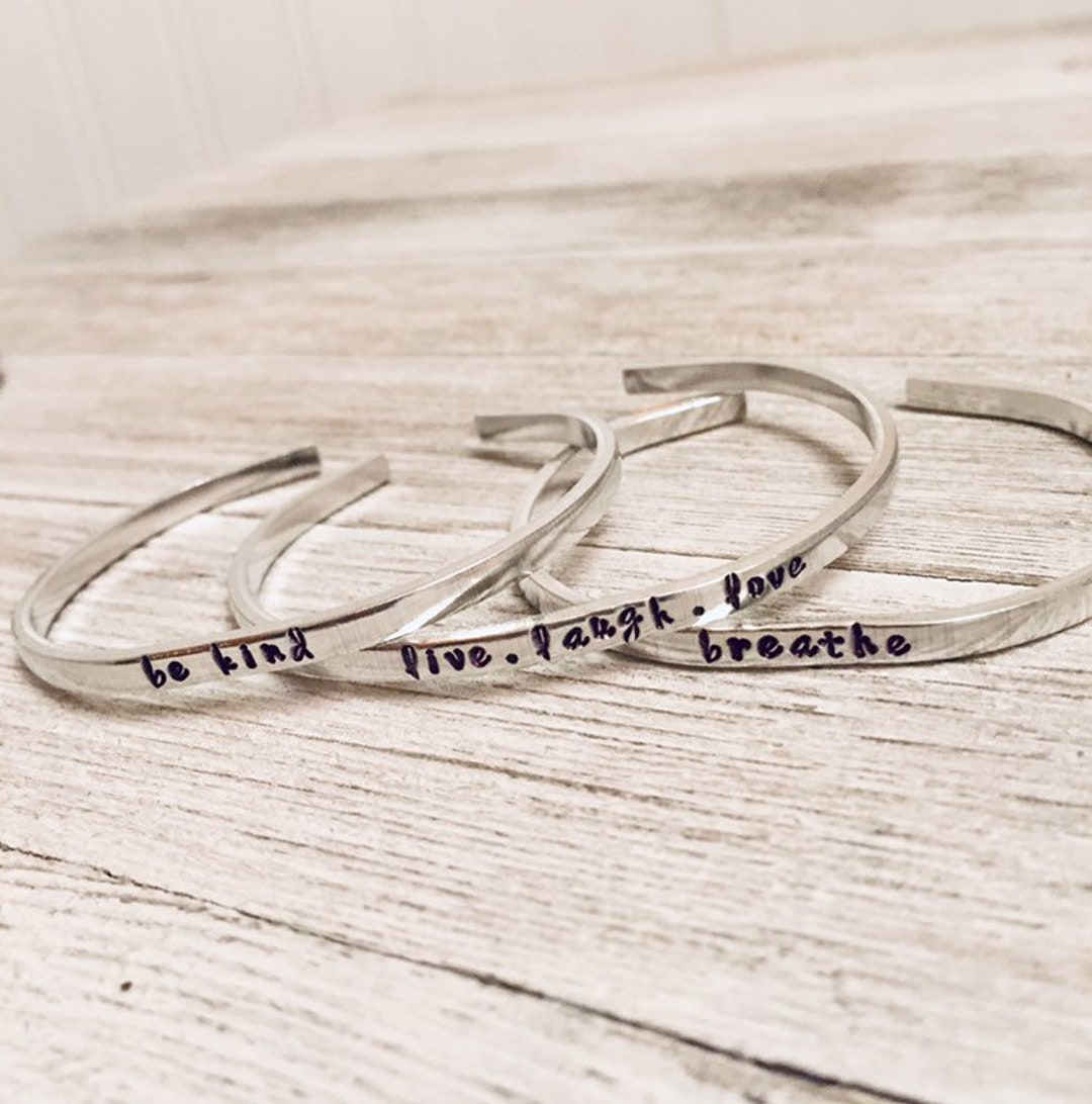 Customized Bracelet, Personalized Bracelet, Stamped Bracelet. Custom ...
