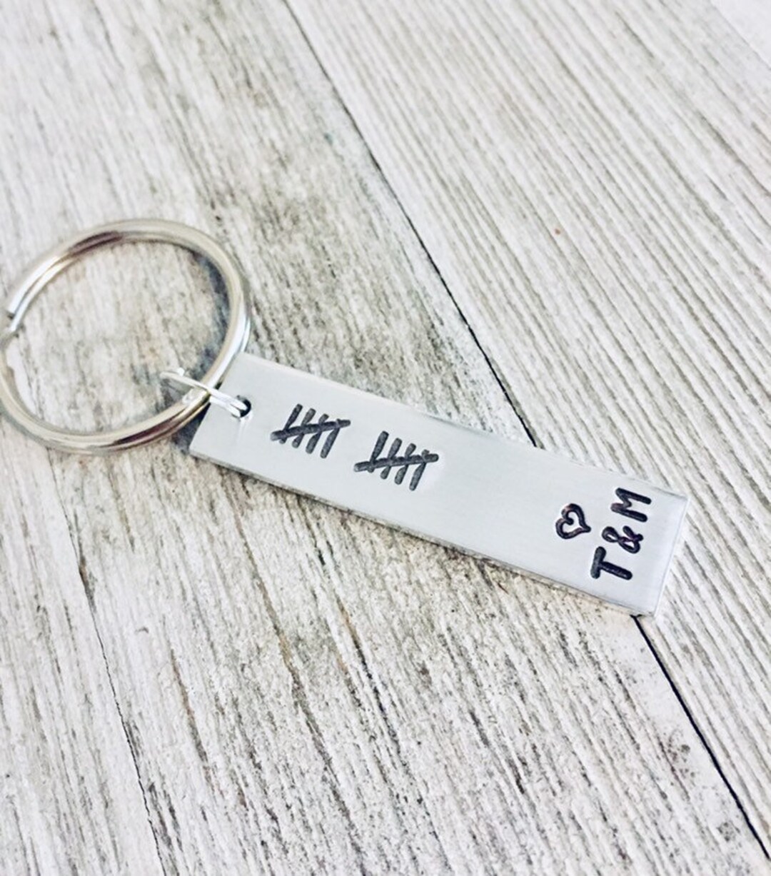 Anniversary, Personalized Keychain, 10th Anniversary, Anniversary Gift ...