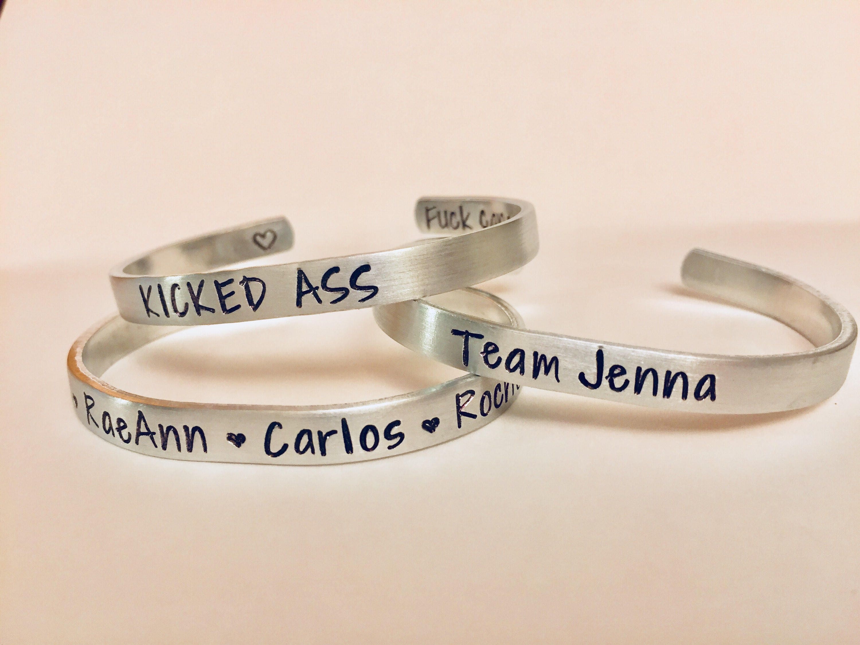 Personalized Silver Cuff, Engraved Bracelet, Personalized Bracelet ...