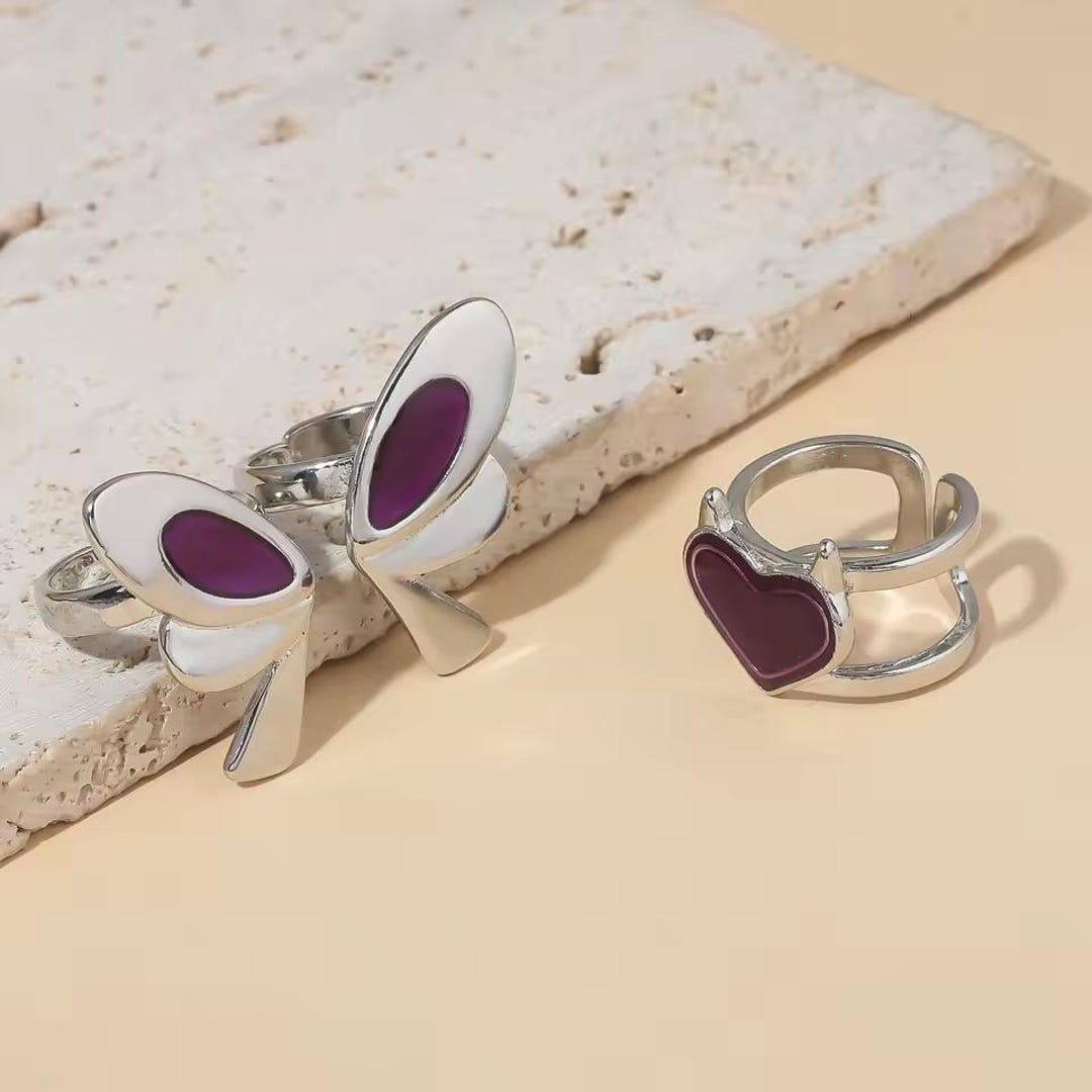 Valorant Clove Inspired Cosplay Ring Set - Adjustable Metal - Etsy