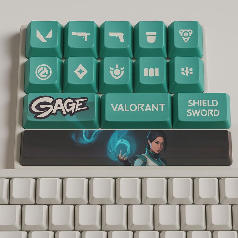 Valorant Keycaps Set – 14 PBT OEM Profile Keys – Gaming Keyboard Caps ...