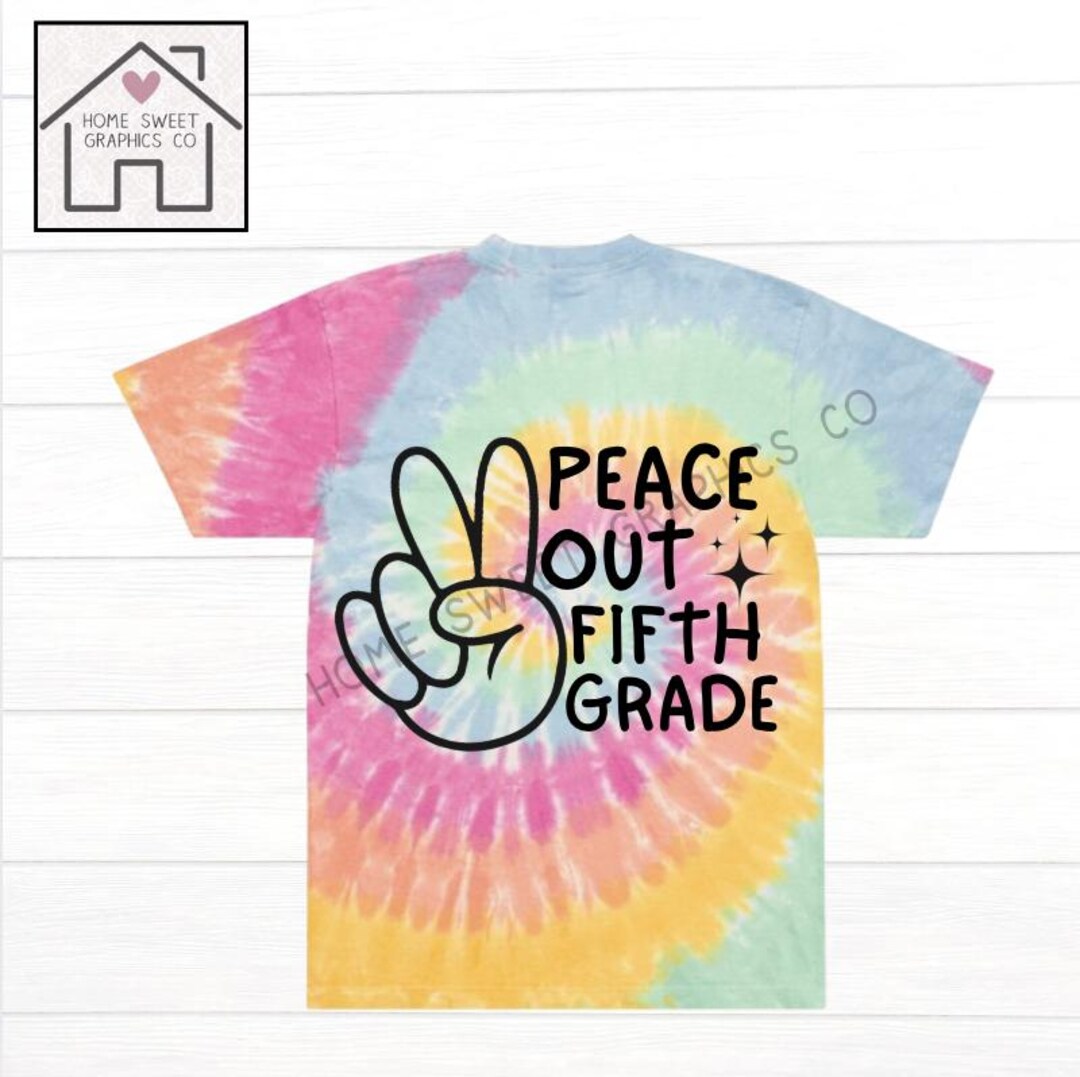 Peace Out Fifth Grade PNG & SVG - Etsy