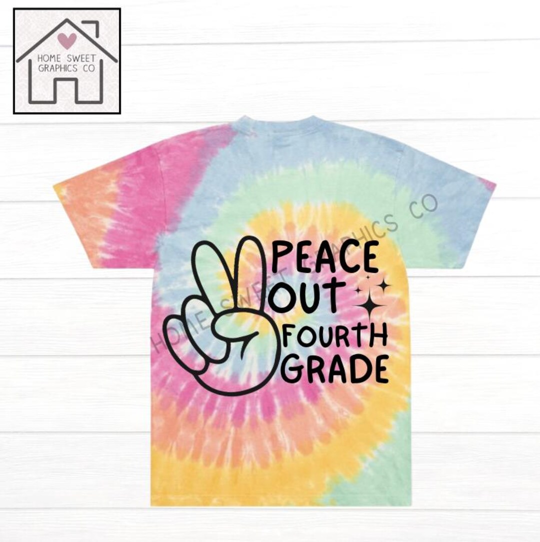 Peace Out Fourth Grade PNG & SVG - Etsy
