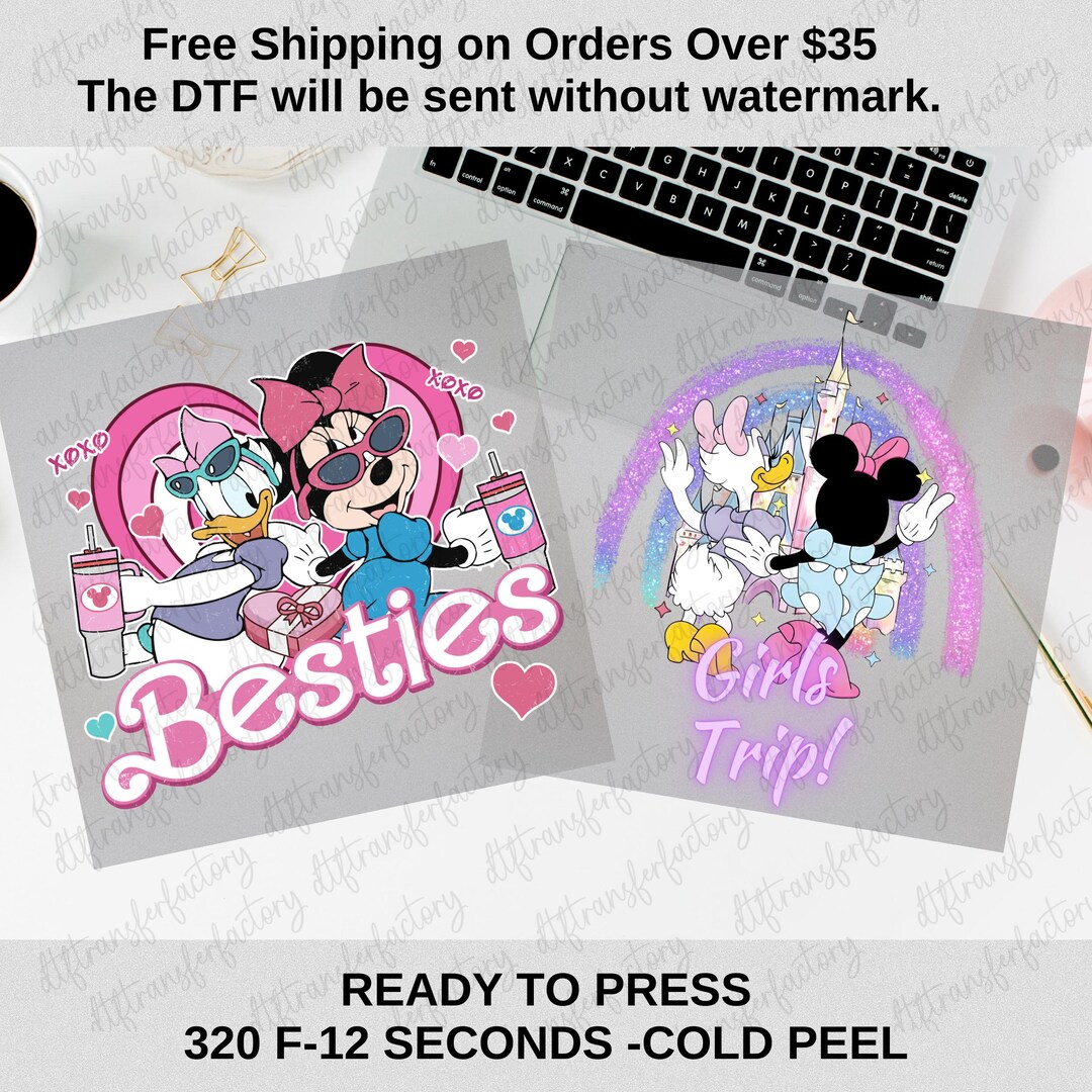 Besties Trip DTF Transfer, Girls Trip Dtf, Minnie Daisy Dtf Print ...