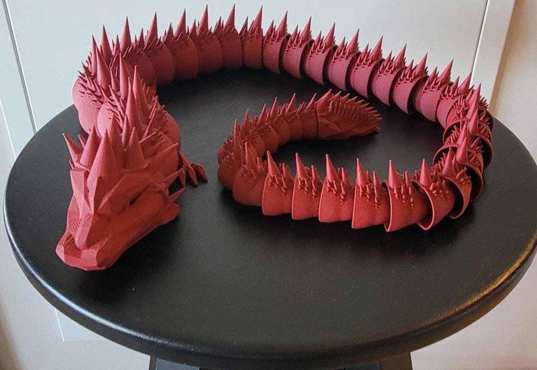 Articulated Spiky Dragon 3D Printed - 32 Inches Long - Etsy